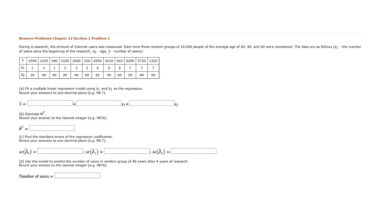 Solved Reserve Problems Chapter 12 Section 1 Problem 1 | Chegg.com