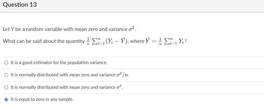 Solved Let Y be a random variable with mean zero and | Chegg.com