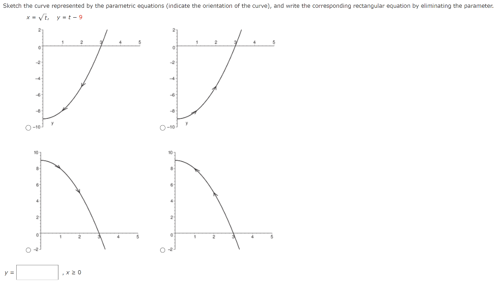 Solved Sketch the curve represented by the parametric | Chegg.com