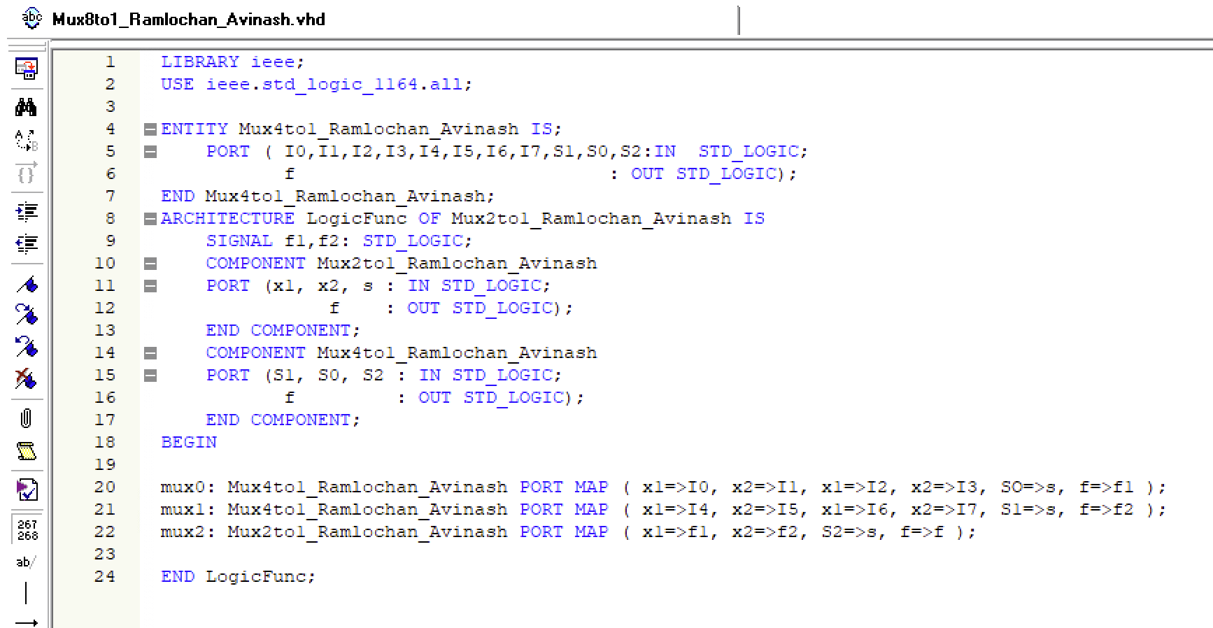Solved Create 8 To 1 Mux With 4 To 1 And Or 2 To 1 Muxes