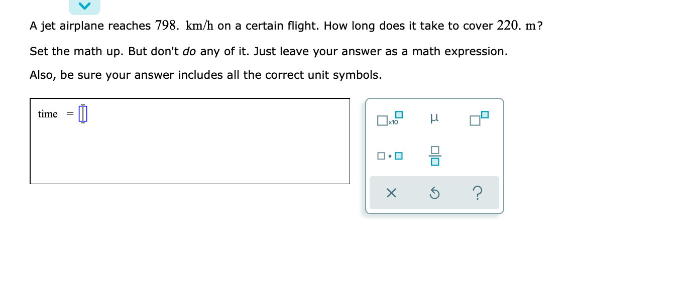 Solved A jet airplane reaches 798. km/h on a certain flight. | Chegg.com