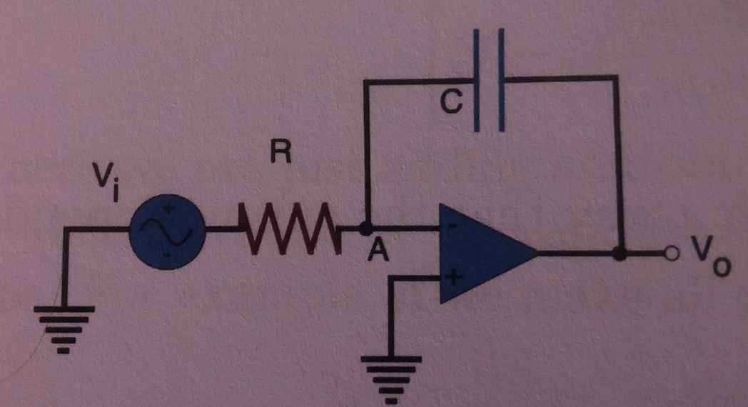 Solved for the integrator amplifier circuit in the | Chegg.com