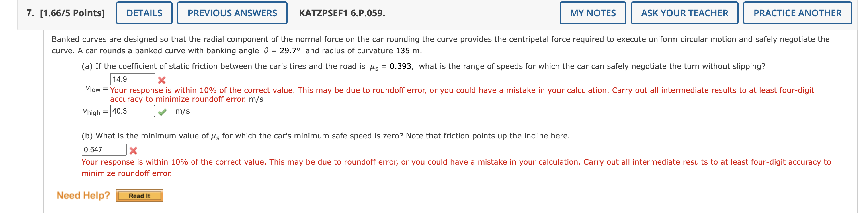 Solved curve. A car rounds a banked curve with banking angle | Chegg.com