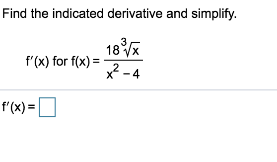 Solved Find f'(x) and find the values(s) of x where f'(x) = | Chegg.com