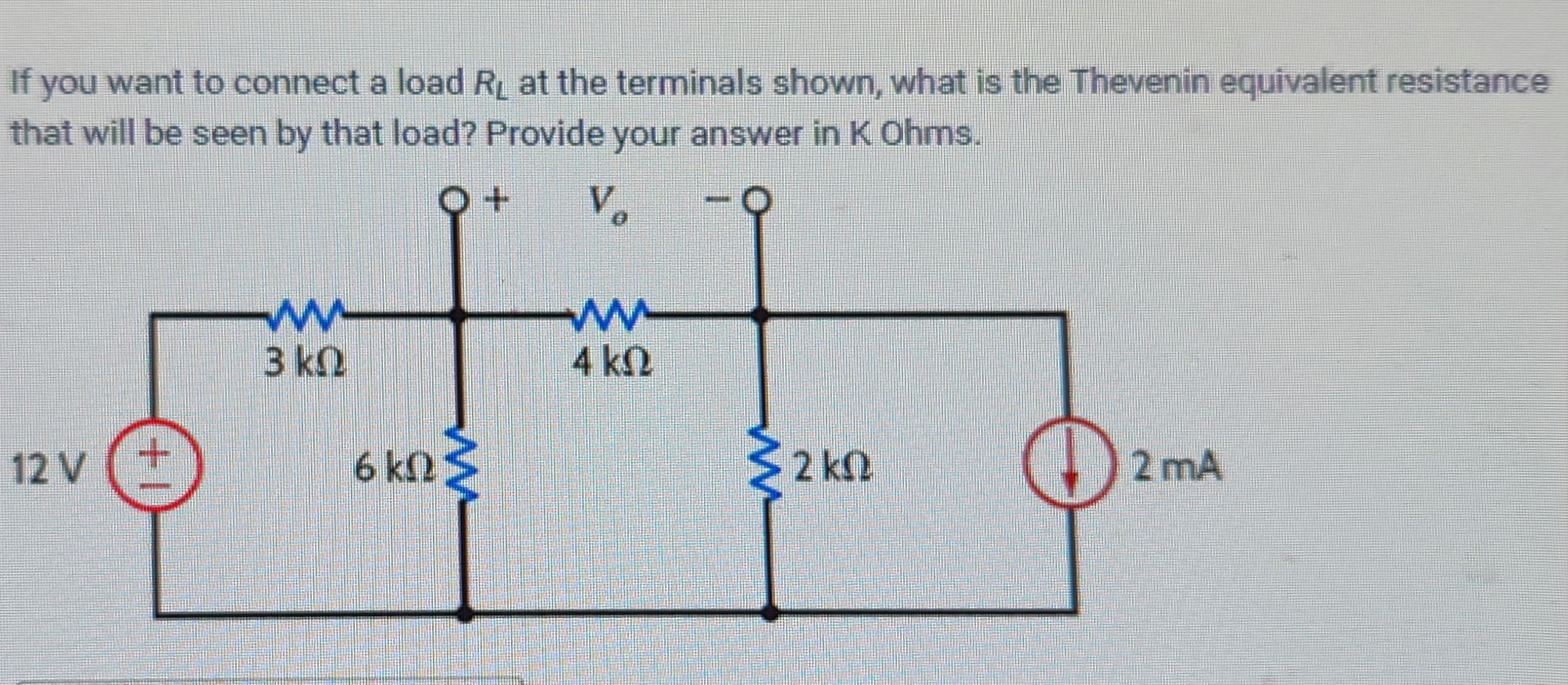 Solved If you want to connect a load RL at the terminals | Chegg.com
