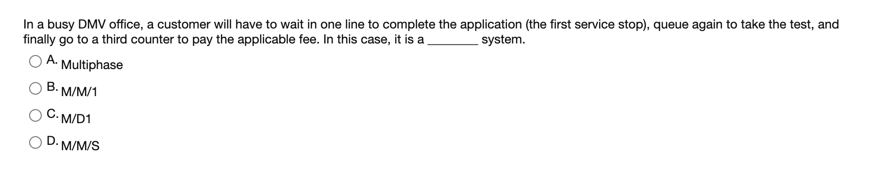 Solved In a busy DMV office, a customer will have to wait in | Chegg.com