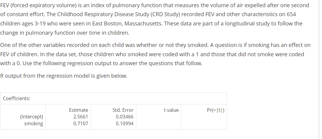 Solved EV (forced expiratory volume) is an index of | Chegg.com