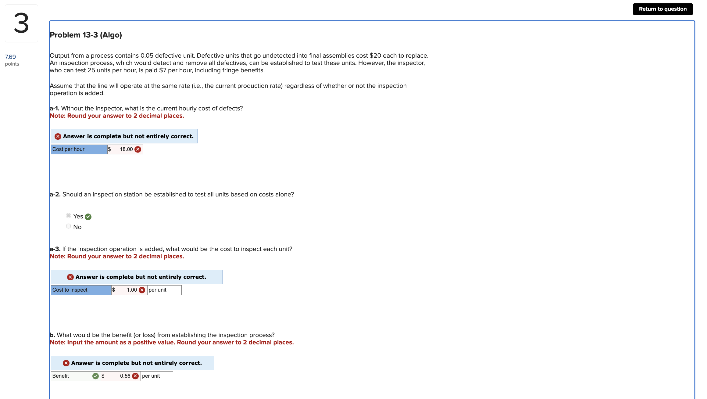 Solved Problem 13-3 (Algo)Output from a process contains | Chegg.com