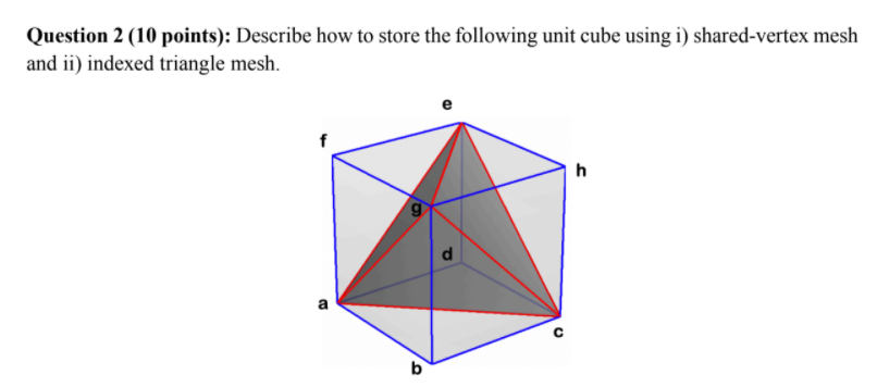 Question 2 (10 points): Describe how to store the | Chegg.com