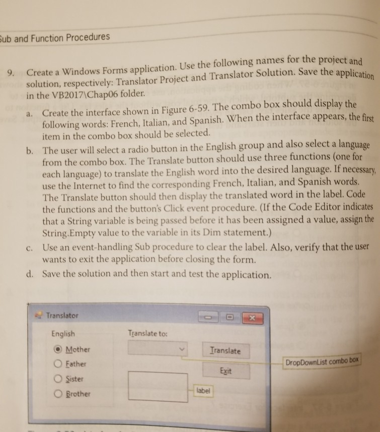 Solved ub and Function Procedures Create a Windows Forms | Chegg.com