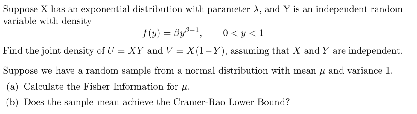 Solved Suppose X has an exponential distribution with | Chegg.com