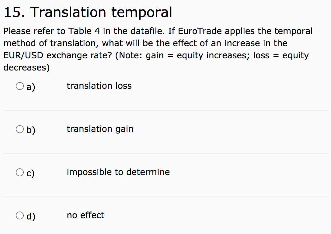 Solved 15. Translation temporal Please refer to Table 4 in | Chegg.com