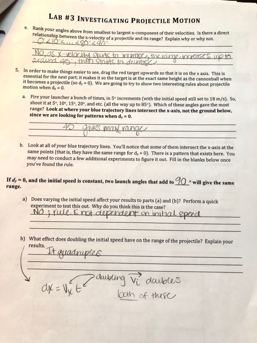 Solved LAB #3 INVESTIGATING PROJECTILE MOTION PHYS 1 110 | Chegg.com