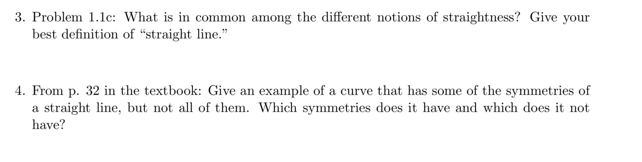 Solved 3. Problem 1.1c: What is in common among the | Chegg.com