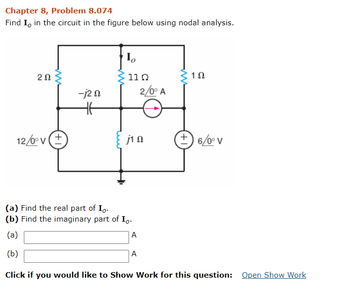 Solved Chapter 8, Problem 8.074 Find I, in the circuit in | Chegg.com