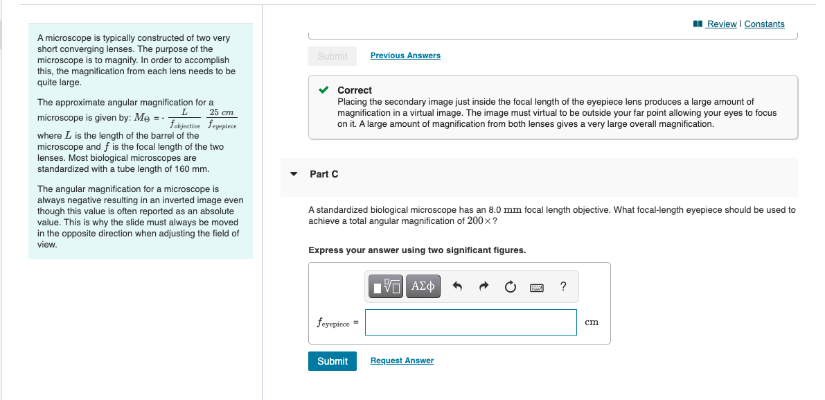 Solved Review Constants Submit Previous Answers Correct | Chegg.com