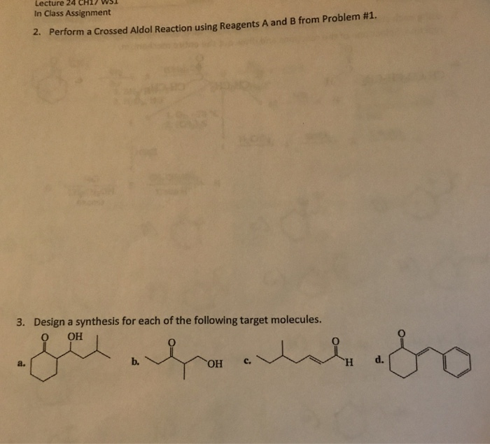 Solved Lecture 24 CH17 WS1 in Class Assignment Name: Using | Chegg.com