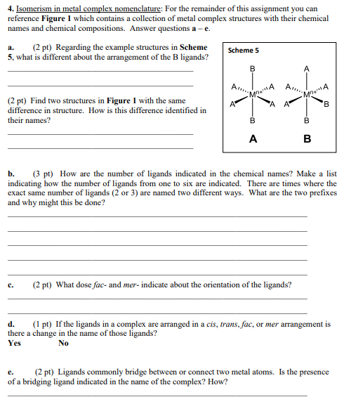 Solved 4. Isomerism in metal complex nomenclature: For the | Chegg.com