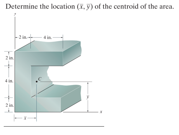 Solved Determine the location (xˉ,yˉ) of the centroid of the | Chegg.com