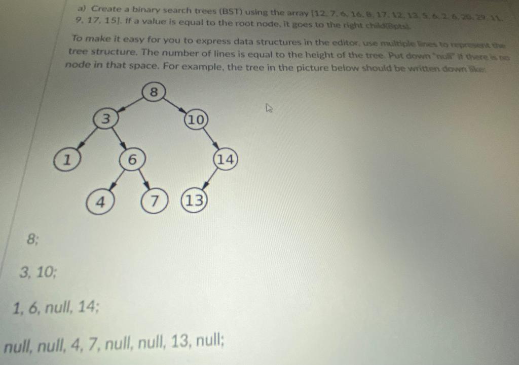 Solved it’s urgent, please thank you in advance the array [ | Chegg.com