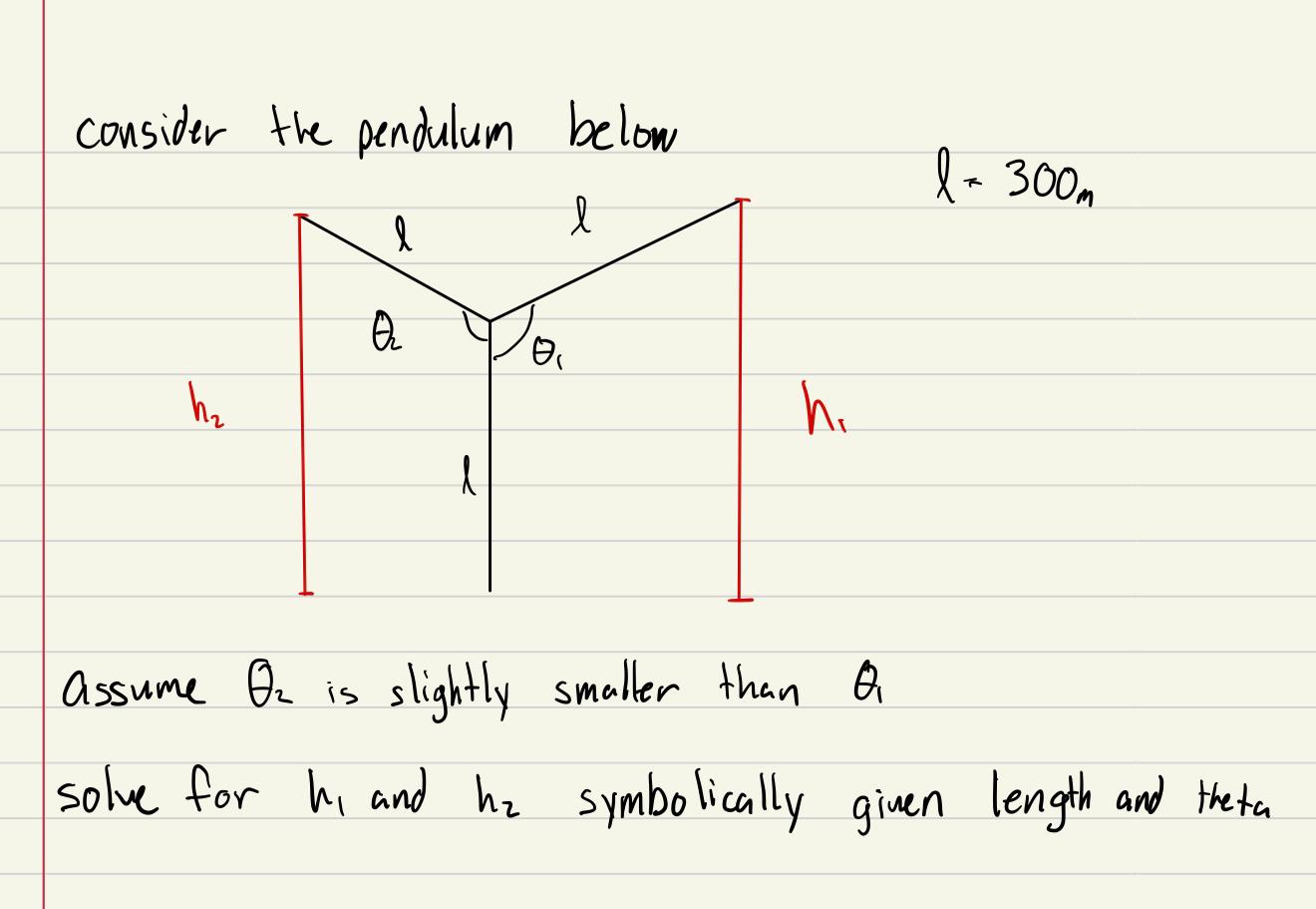 Solved h1 is initial height, h2 is height after the first | Chegg.com