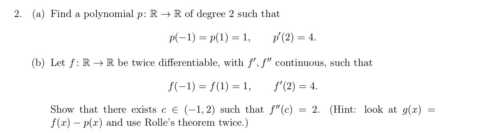 Solved This is homework for Advanced Calculus by Patrick | Chegg.com
