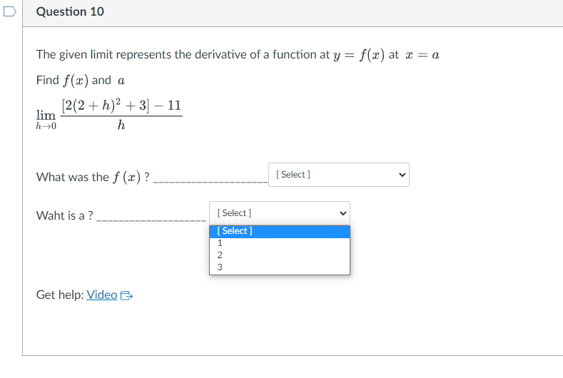 Solved The given limit represents the derivative of a | Chegg.com