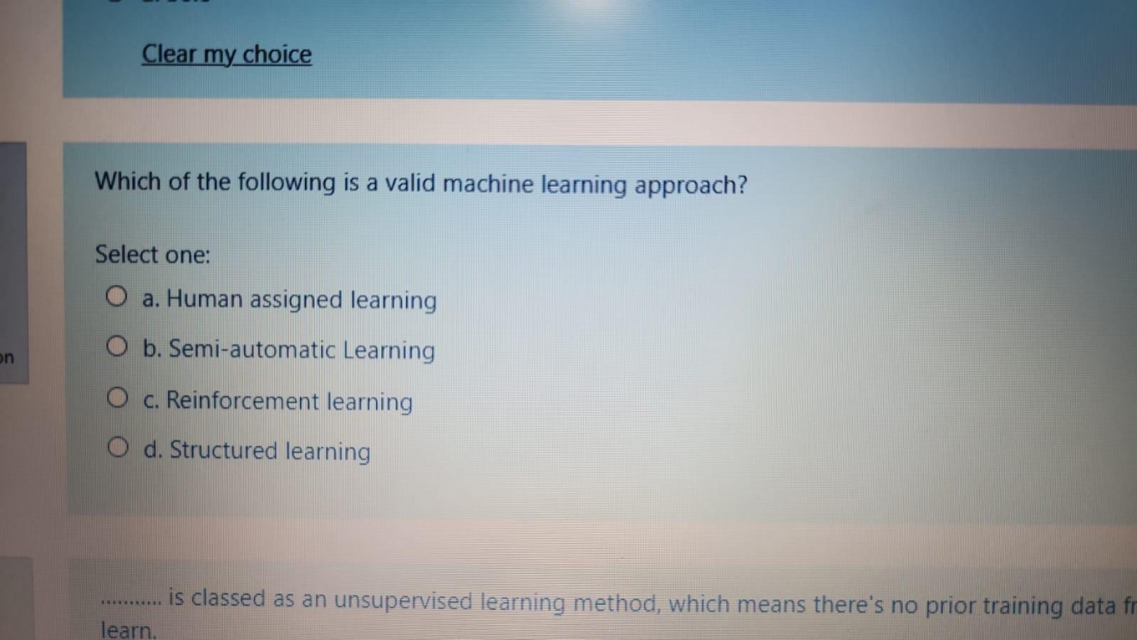 Solved Clear my choice Which of the following is a valid | Chegg.com