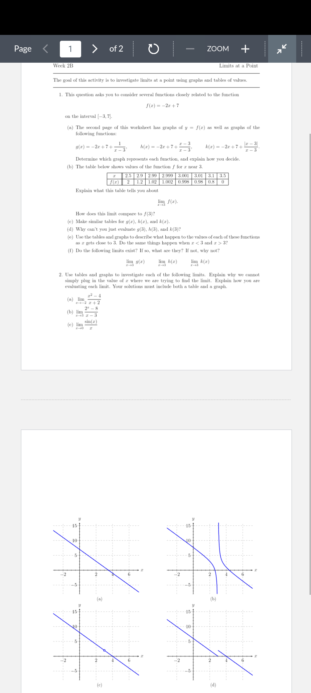 Solved Solve 1 ﻿a, ﻿b, ﻿c, ﻿d, ﻿e, ﻿and f, ﻿and 2 ﻿a, ﻿bc | Chegg.com