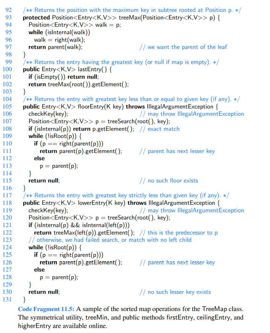 Solved 1 /** An implementation of a sorted map using a | Chegg.com