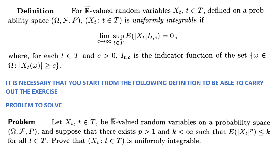 Solved Definition For R-valued random variables Xt,t∈T, | Chegg.com