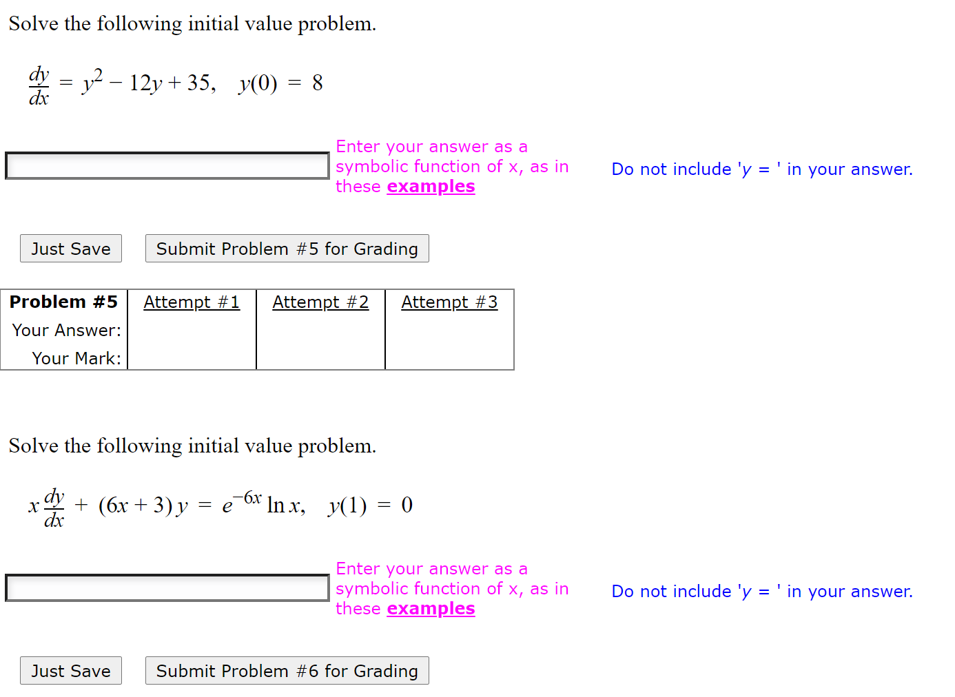 Solved Solve the following initial value problem. y2 – 12y + | Chegg.com