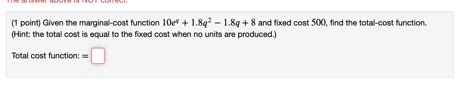 Solved Given the marginal-cost function | Chegg.com