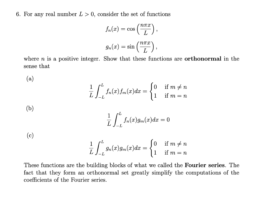 Solved For any real number L > 0, consider the set of | Chegg.com