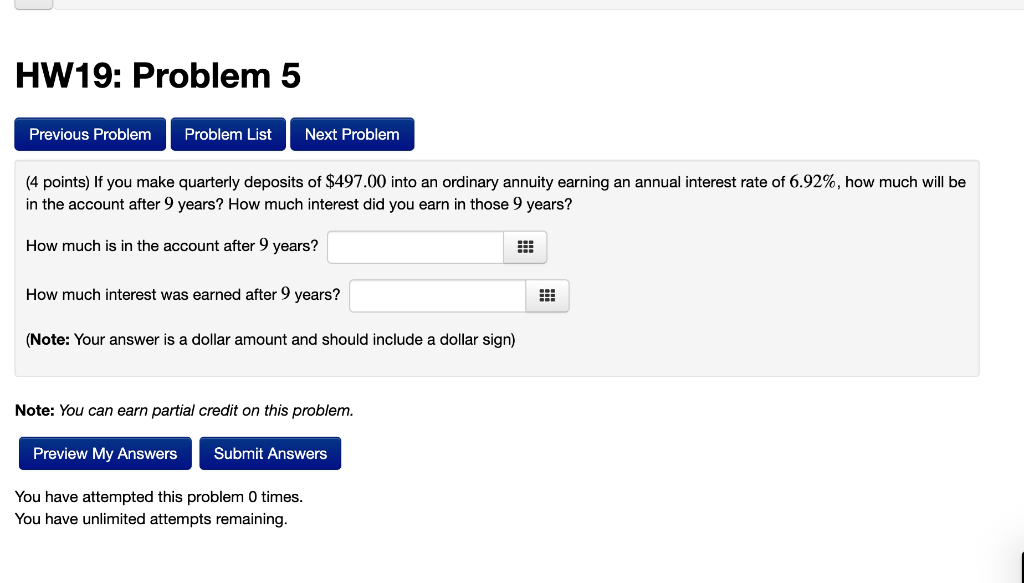 Solved HW19: Problem 5 Previous Problem Problem List Next | Chegg.com