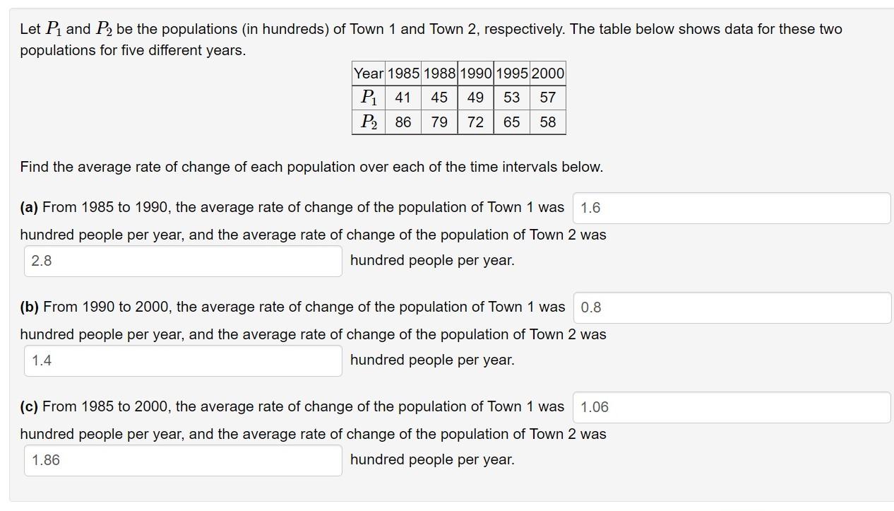 Solved Let Pi and P2 be the populations in hundreds) of Town | Chegg.com