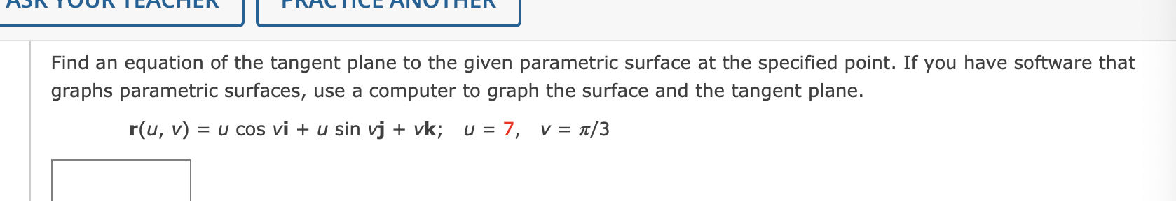 Solved Find an equation of the tangent plane to the given | Chegg.com