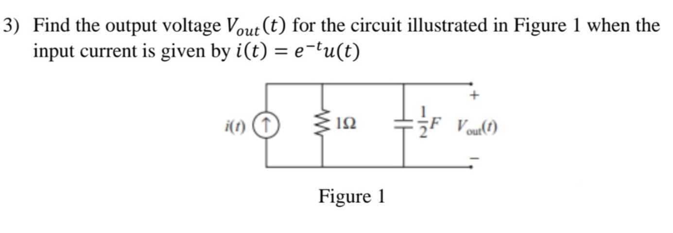 Solved Find the output voltage Vout (t) for the circuit | Chegg.com