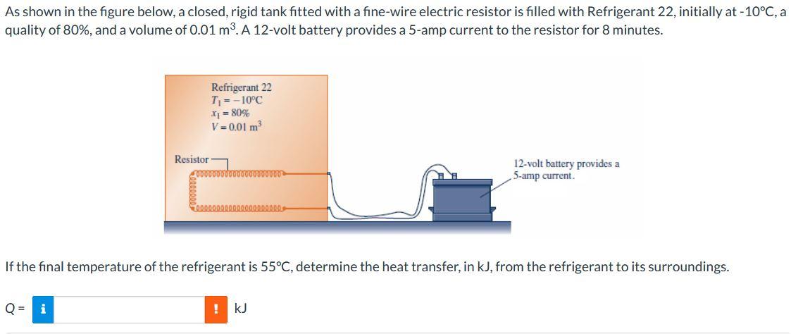 Solved As shown in the figure below, a closed, rigid tank | Chegg.com
