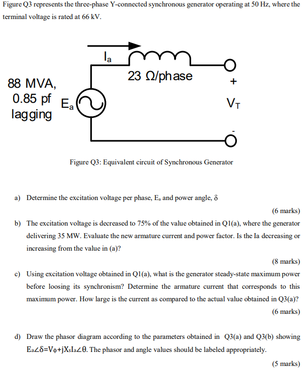 Solved Figure Q3 represents the three-phase Y-connected | Chegg.com