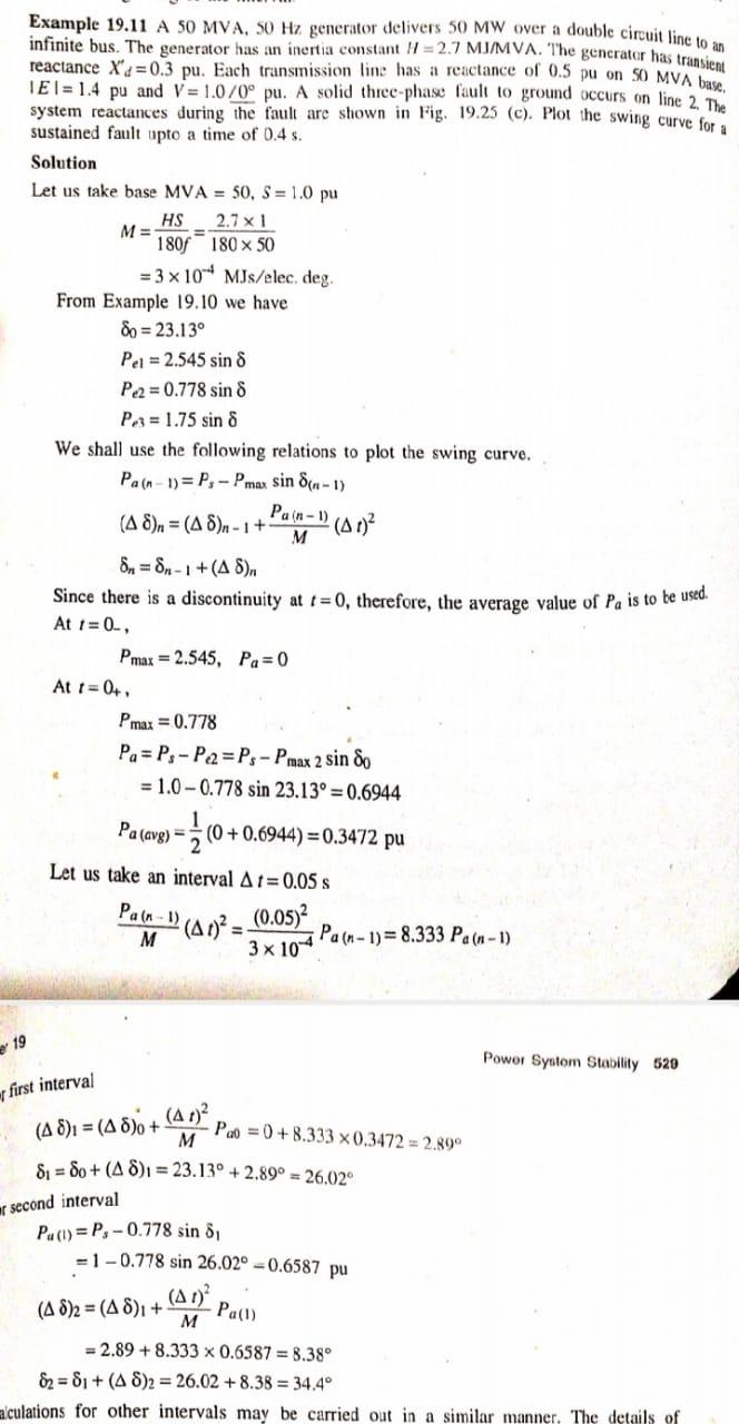 Solved Example 19.11 A 50 MVA, 50 Hz generator delivers 50 | Chegg.com