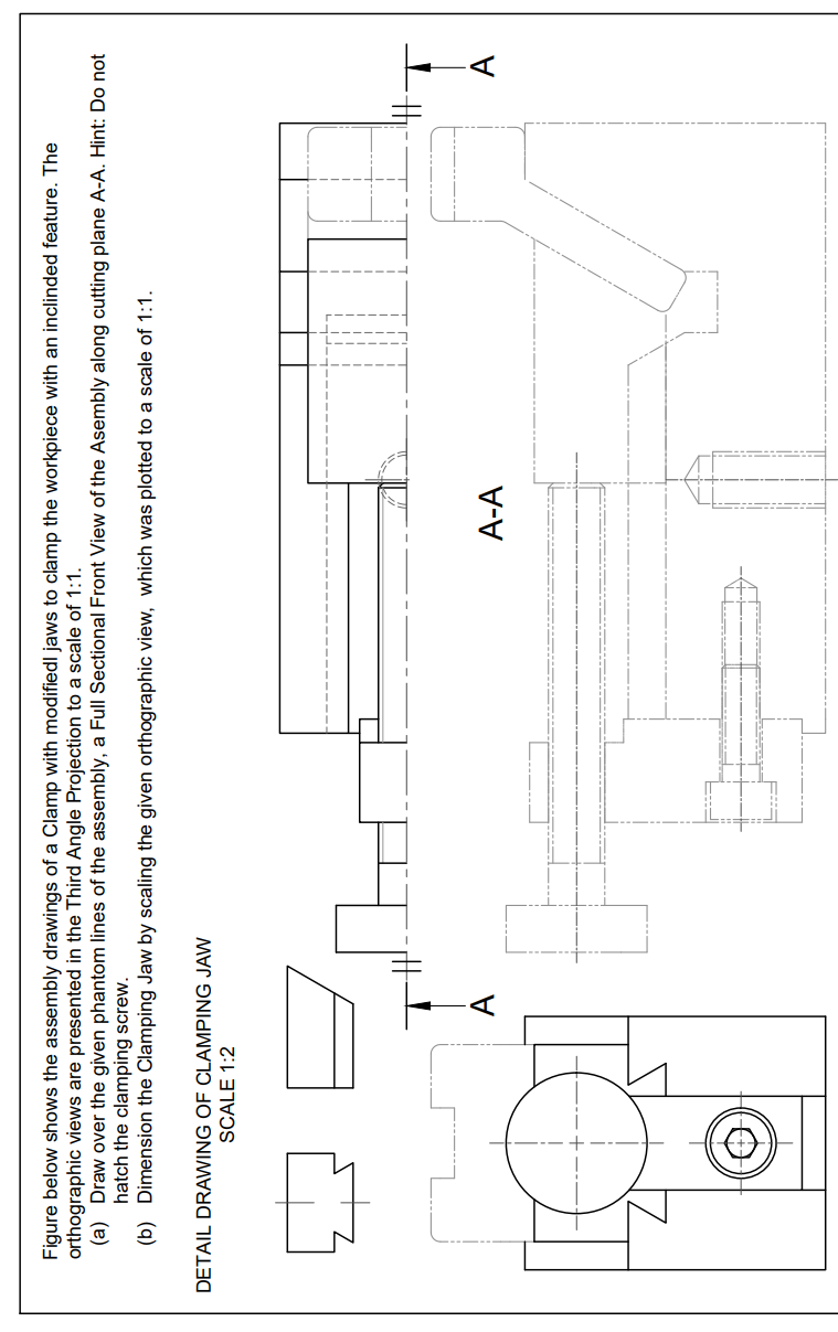 Figure below shows the assembly drawings of a Clamp | Chegg.com