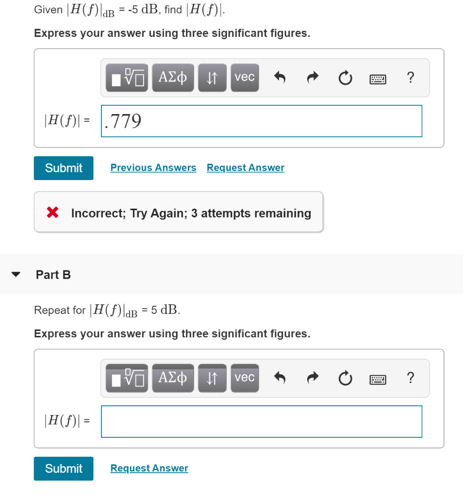 Solved Given |H(F)lar = -5 dB, find H(S)). Express your | Chegg.com