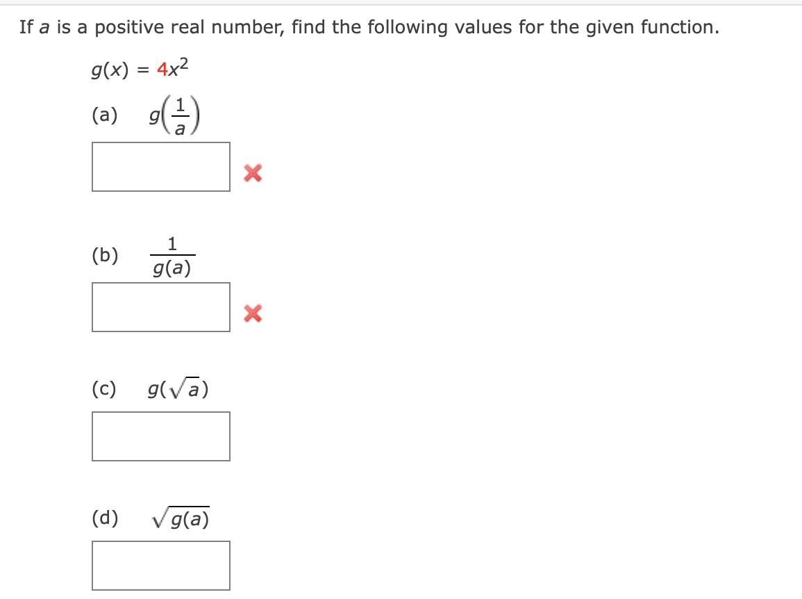 Solved If a is a positive real number, find the following | Chegg.com
