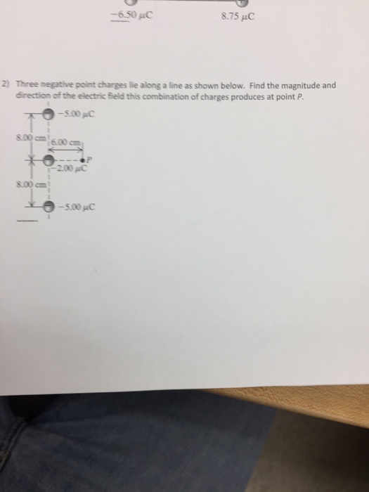 Solved Three negative point charges lie along a line as | Chegg.com
