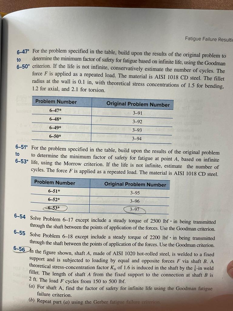 Solved 6−47∗ For the problem specified in the table, build | Chegg.com