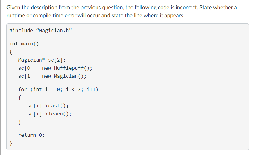 Solved You are given this main.cpp file to work with: | Chegg.com