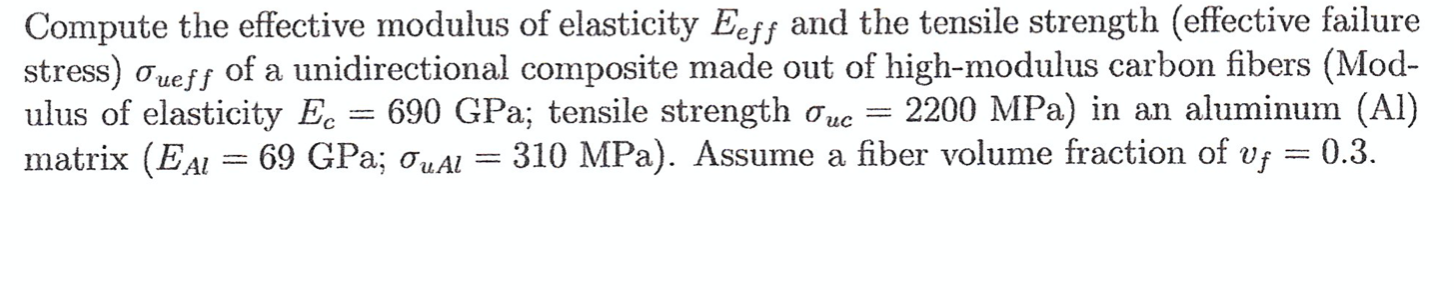 Solved Compute the effective modulus of elasticity Eeff and | Chegg.com