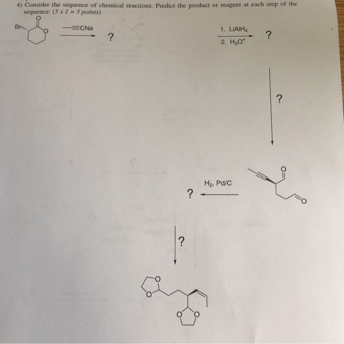 Solved 4 Consider The Sequence Of Chemical Reactions