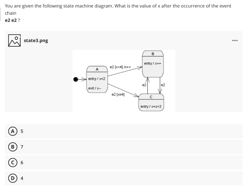 Solved You are given the following state machine diagram. | Chegg.com